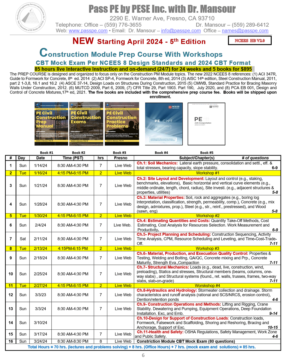 Construction CBT Course - PE Exam & PE Prep Courses by PESE