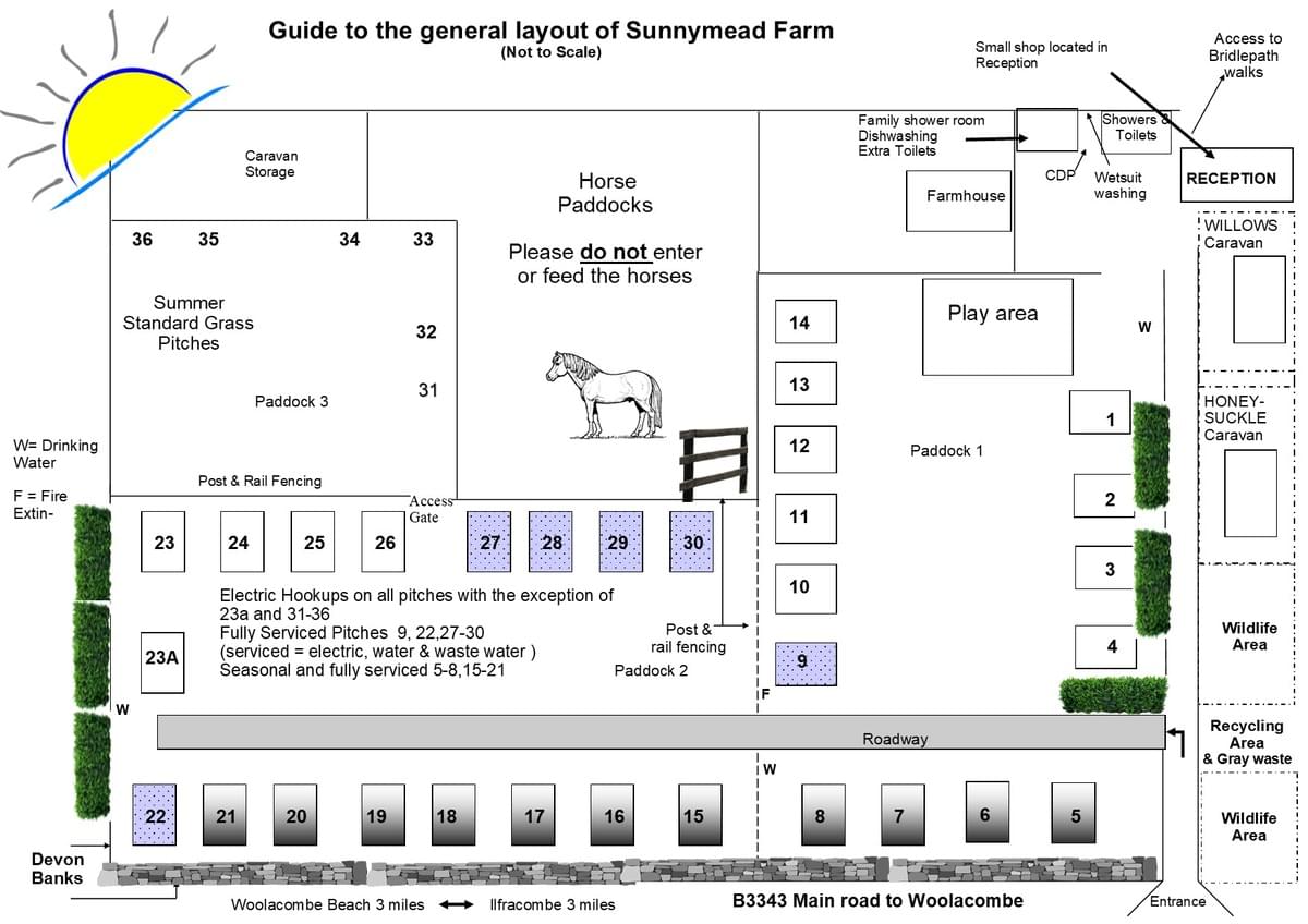Camping - Sunnymead Campsite - Woolacombe, Mortehoe, Ilfracombe