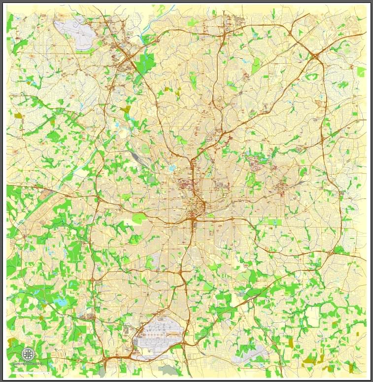 Smyrna And Atlanta Georgia Map Atlanta Map, Georgia GIS Geography