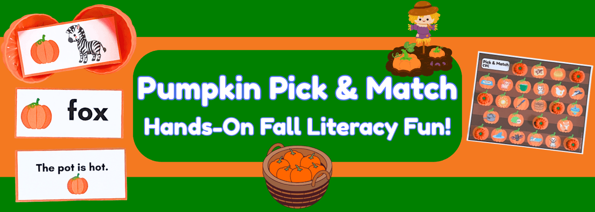 🎃Hands-On Fall Literacy Fun with Pumpkin Pick and Match...