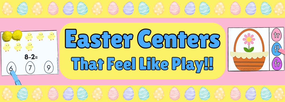 🐰Easter and Spring Math and Literacy Centers for Kinder...
