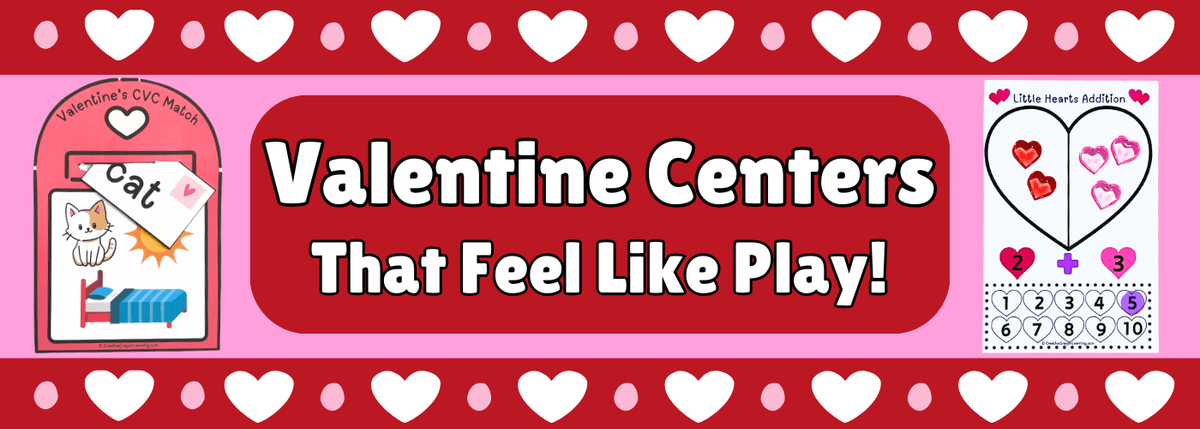 💌12 Hands-On Valentine's Day Math and Literacy Centers ...