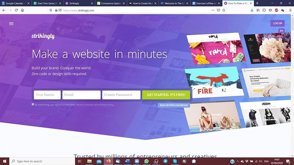 Make Your Website on Strikingly