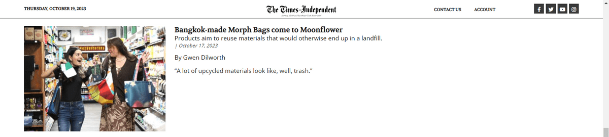 We're Featured in the Moab Times-Independent