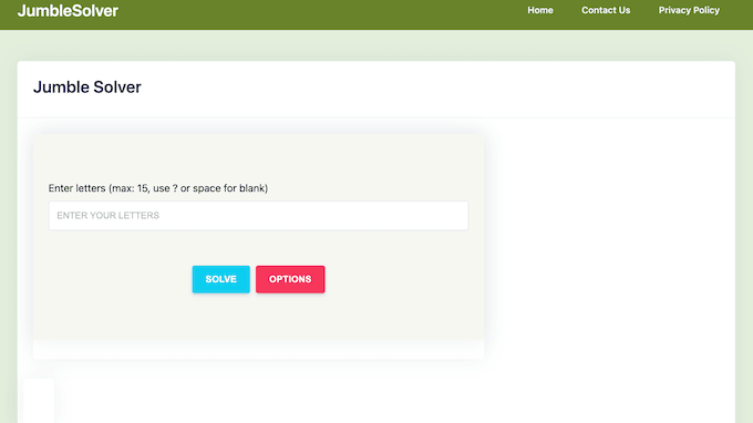 jumbled letters solver