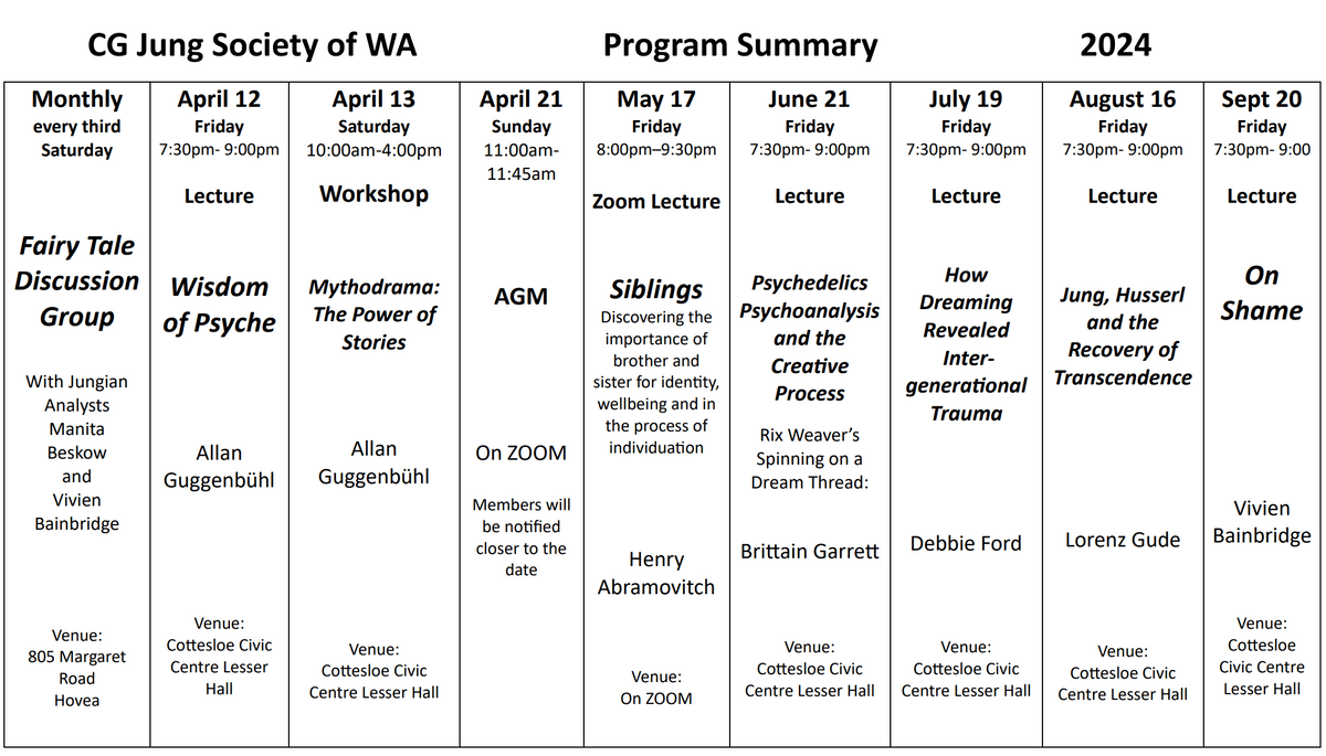 Events - C.G Jung Society of WA