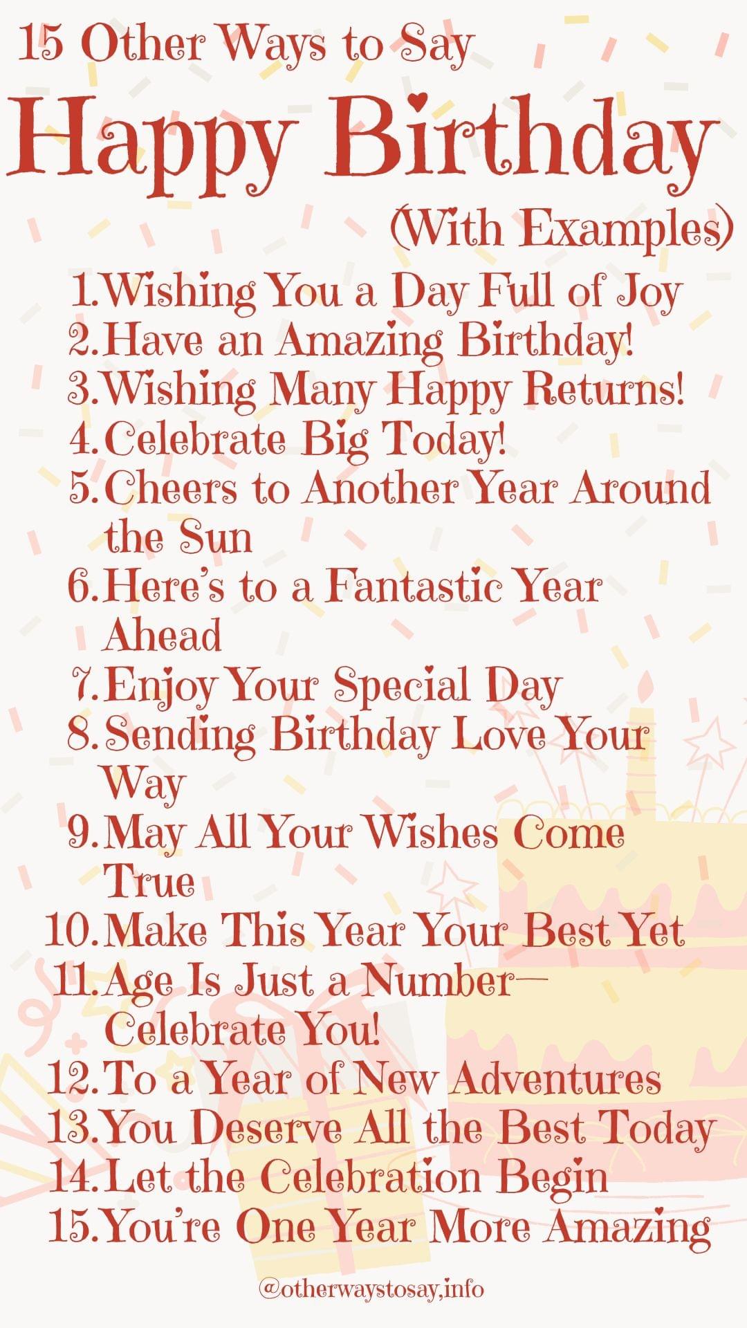 15 OtherWays to Say “Happy Birthday” (With Examples)