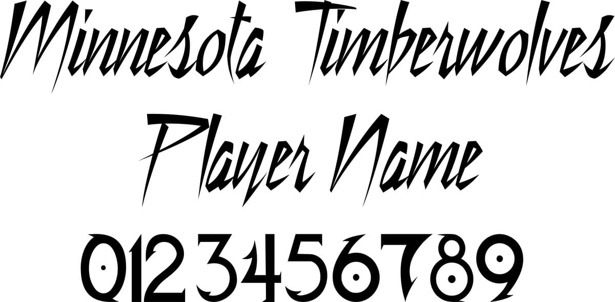 NBA Timberwolves Purple Rain - Font