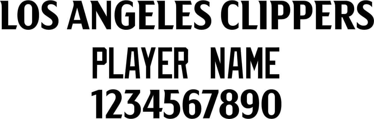 NBA Clippers Clipper Nation - Font