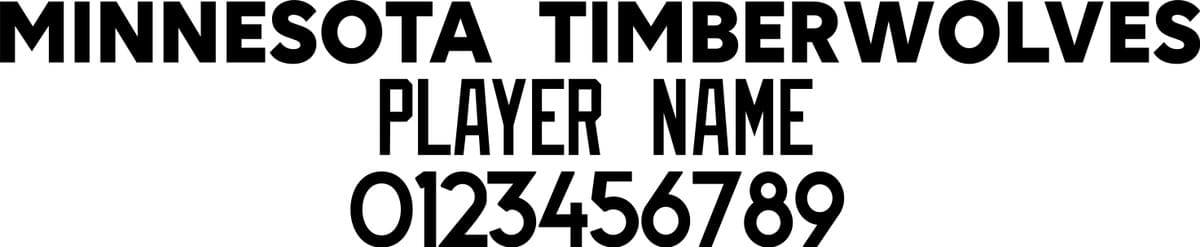 NBA Timberwolves Bloomington - Font