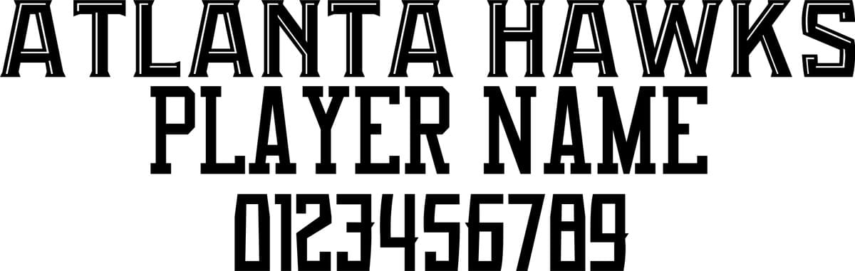 NBA Hawks PeachTree - Font