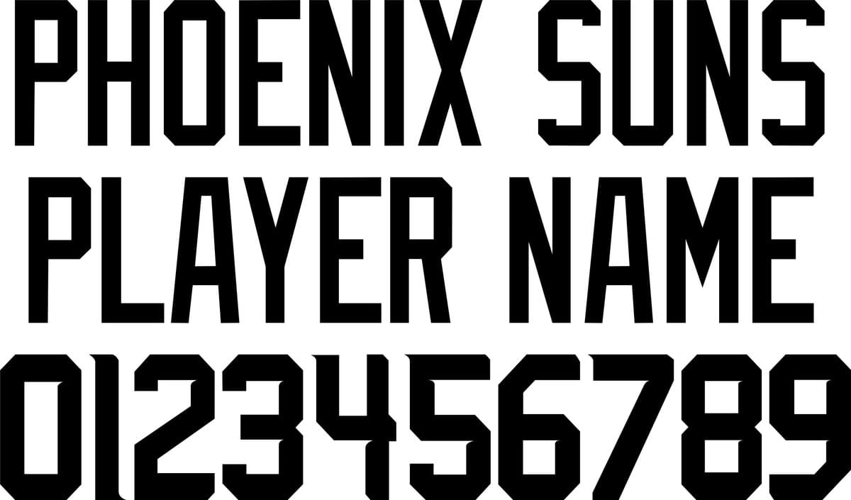 NBA Suns The Valley - Font