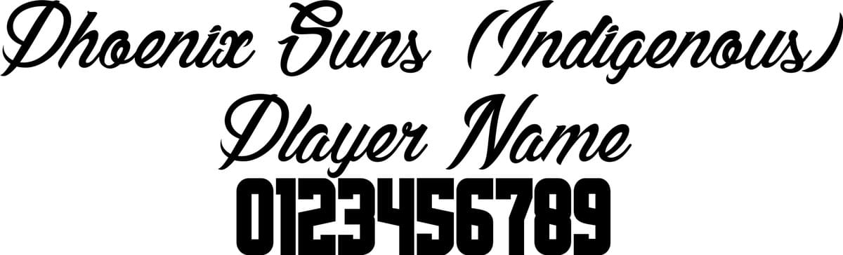 NBA Suns Indigenous - Font