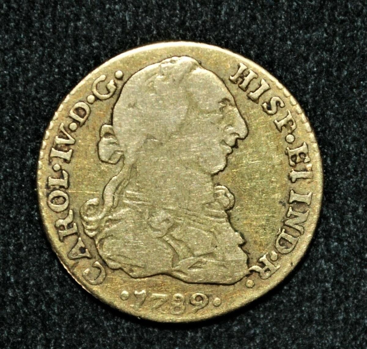 1789 Mo FM Mexico 1 Escudo Gold Coin - Gold Mexico Escu...