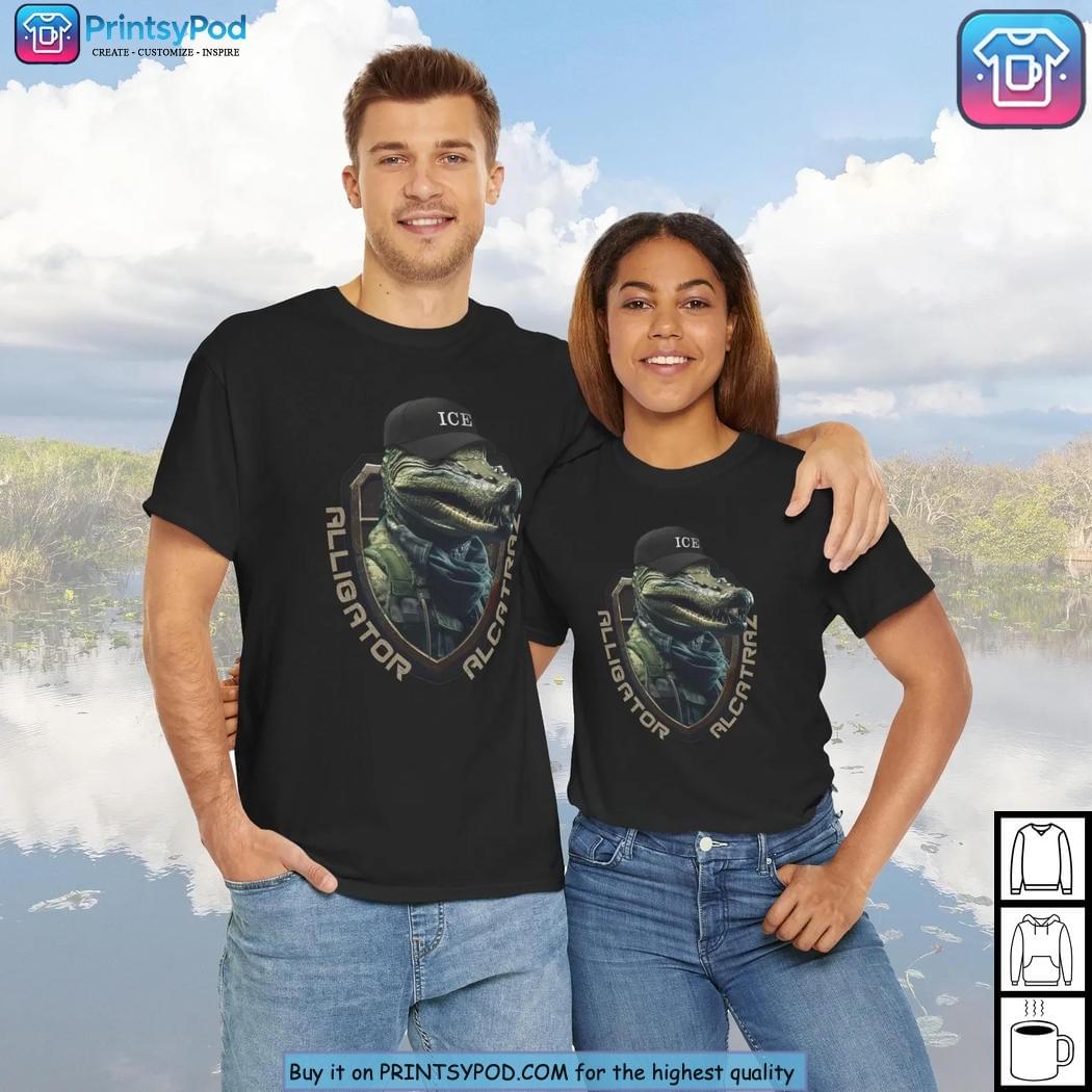 Border ICE Meme Alligator Alcatraz Shirt, Florida Gator...