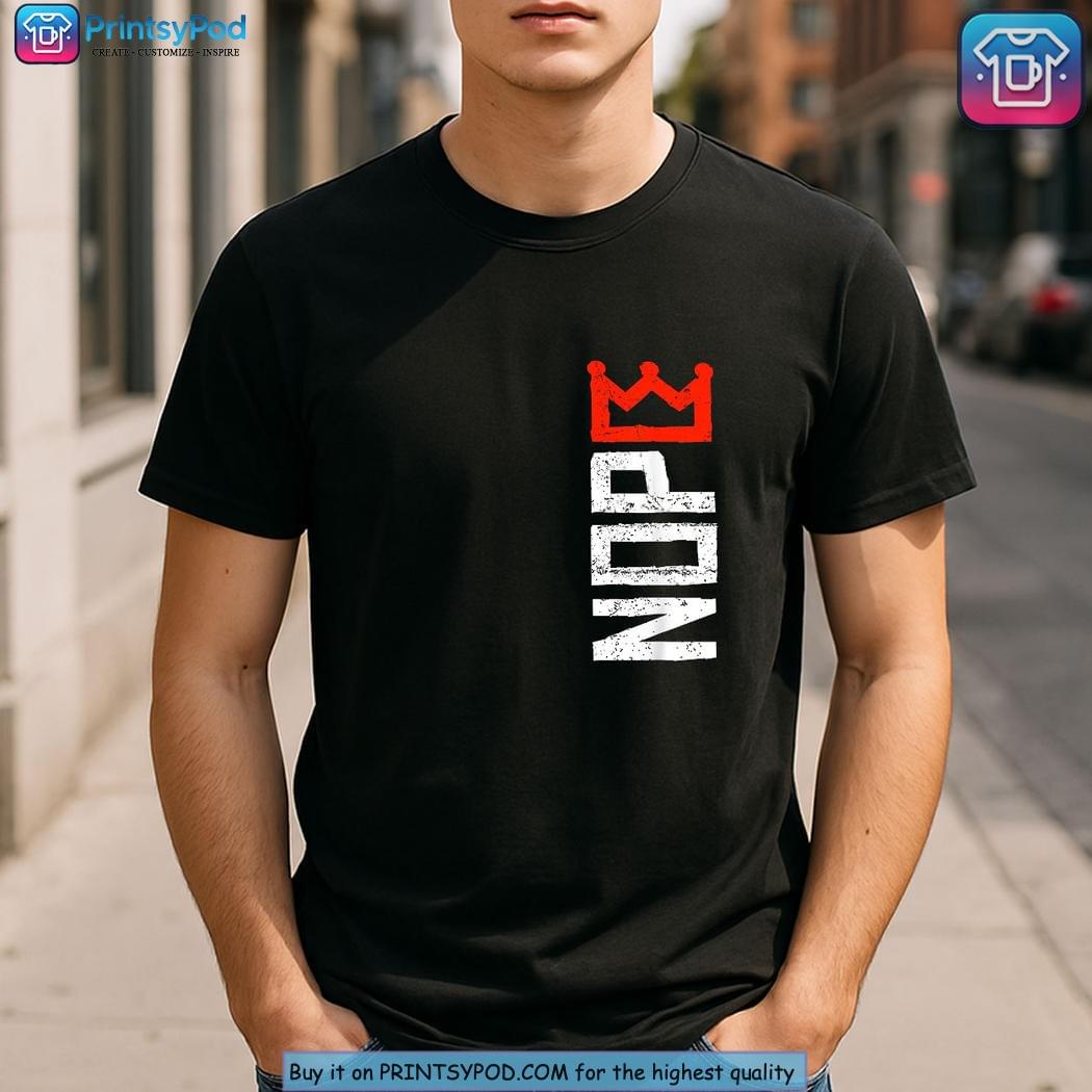 No Kings Shirt, Rebellious Protest Graphic With Red Cro...