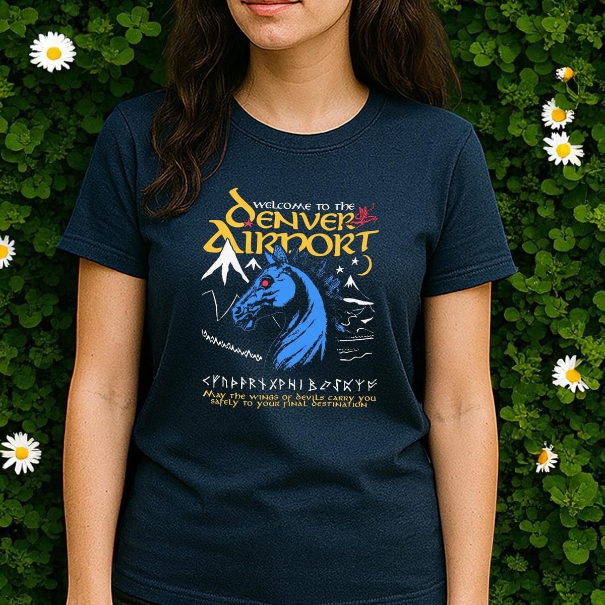 Blucifer Art And Conspiracy Design Denver Airport Shirt