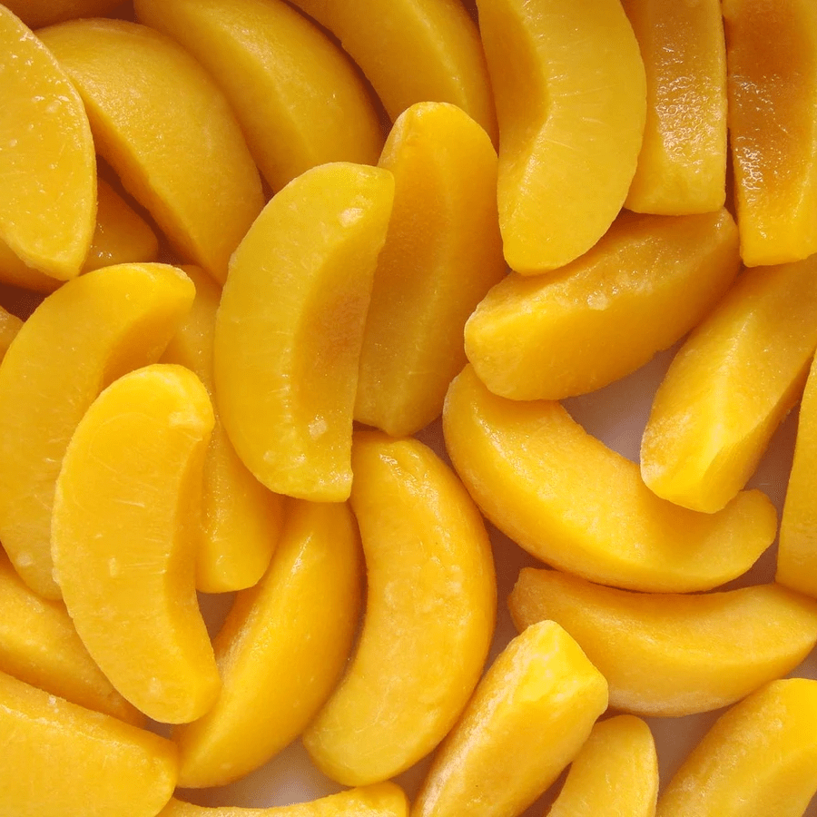 Premium IQF Frozen Yellow Peach Slices Dices Halves Bulk Supplier ...