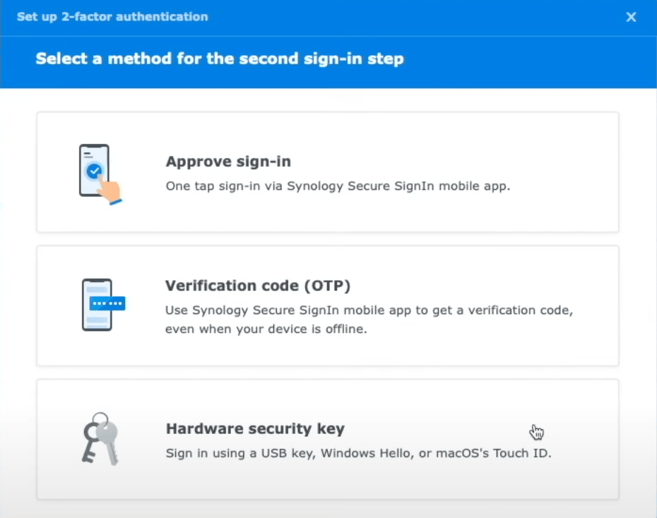 synology nas 2fa
