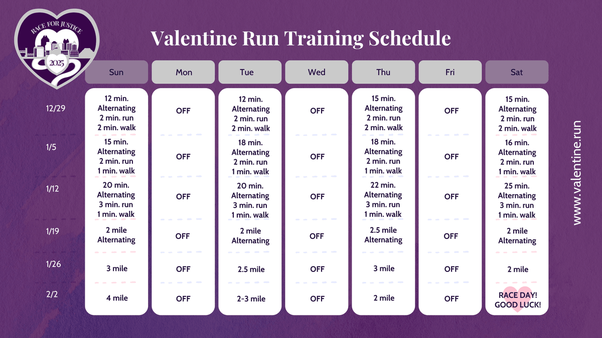 Race Information - 2025 Valentine Run Website