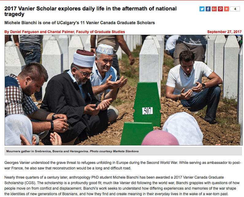 Michele Bianchi wins Vanier Canadian Graduate Scholarsh...