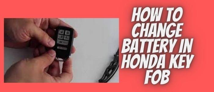 How to change battery in honda key fob