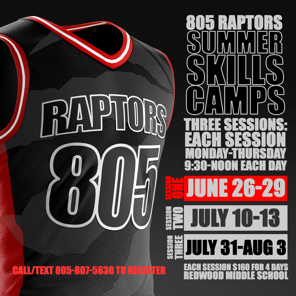 805 Raptors Basketball