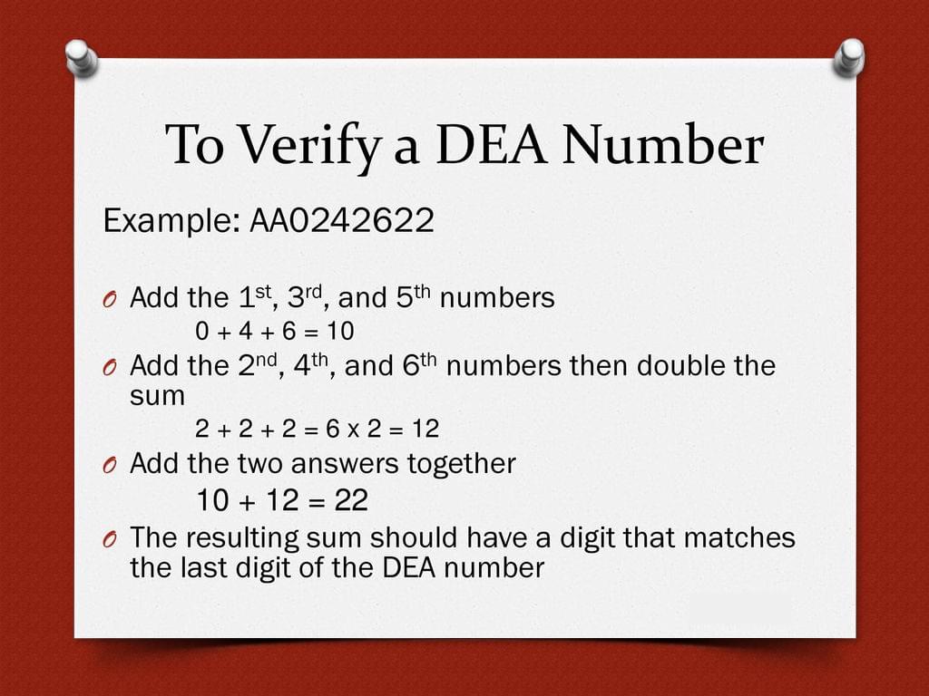 Getting to Know the DEA Number - DEA compliance control...