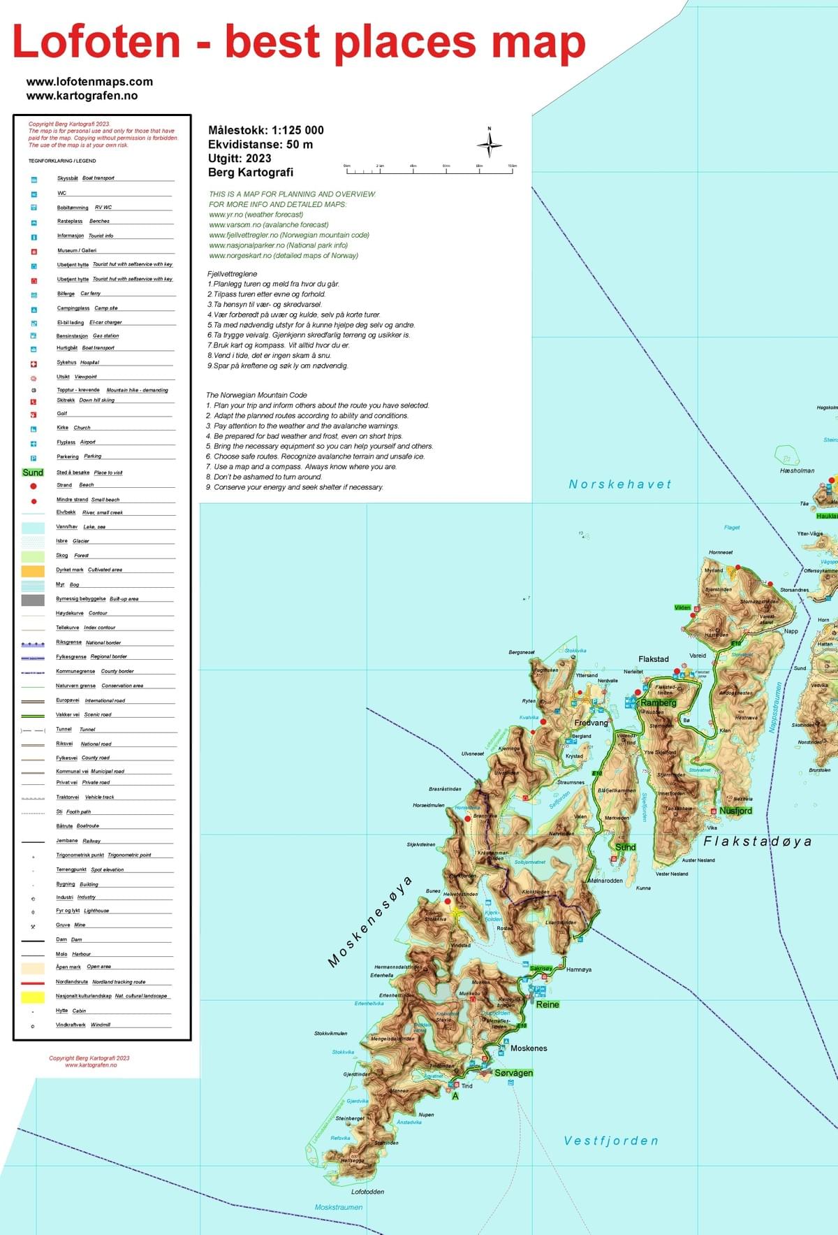 Lofoten Maps - where to go