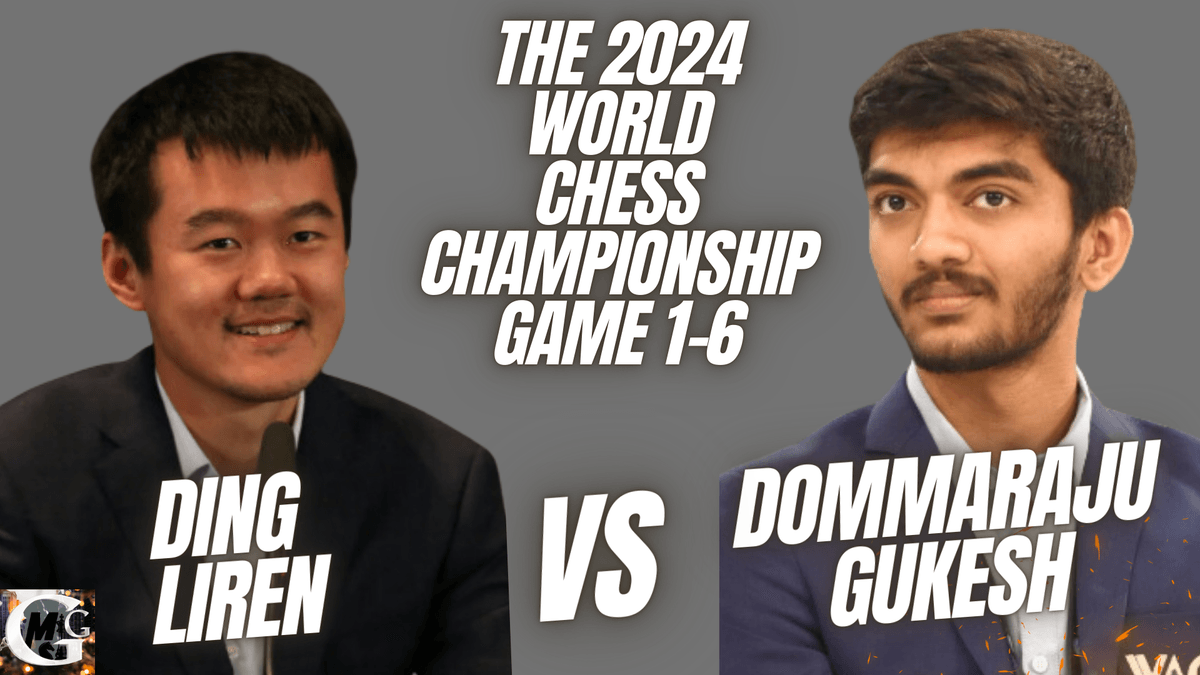 The World Chess Championship 2024 Game 1-6 - Chess News...