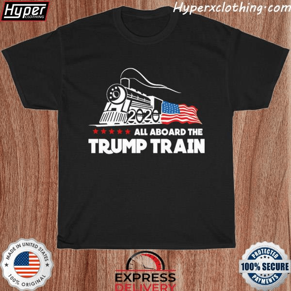 All aboard the Trump Train American flag shirt