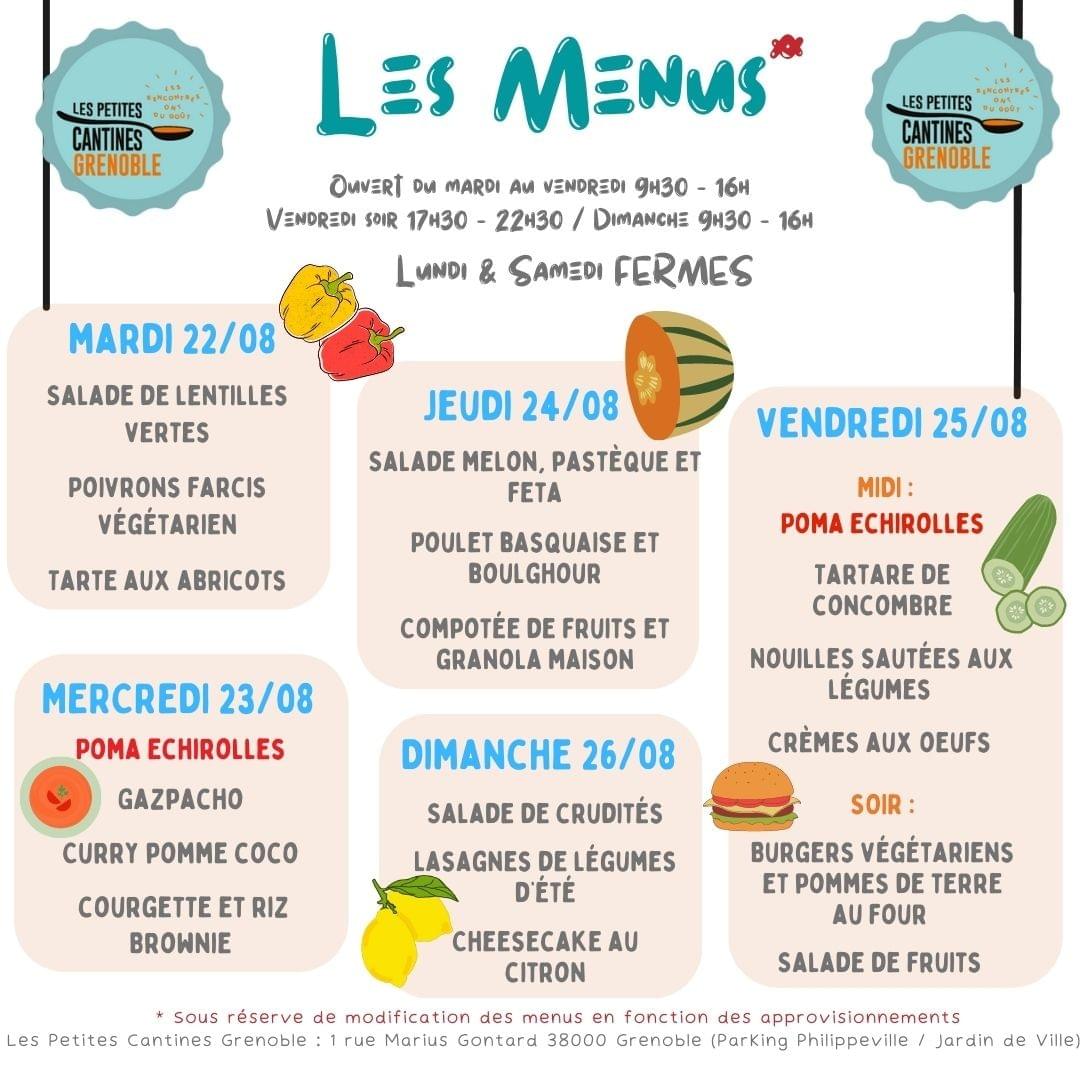Menu - Les Petites Cantines Grenoble