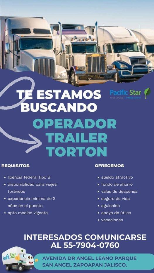 Operador trailer torton - Operador Trailer Torton Zapop...