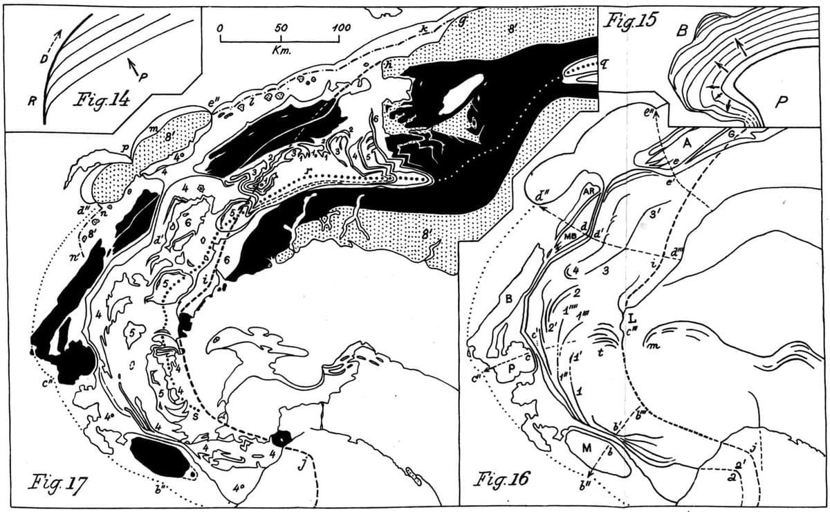 Alpine Orogenesis by Emile Argand in 1916 - Orogeny Evo...