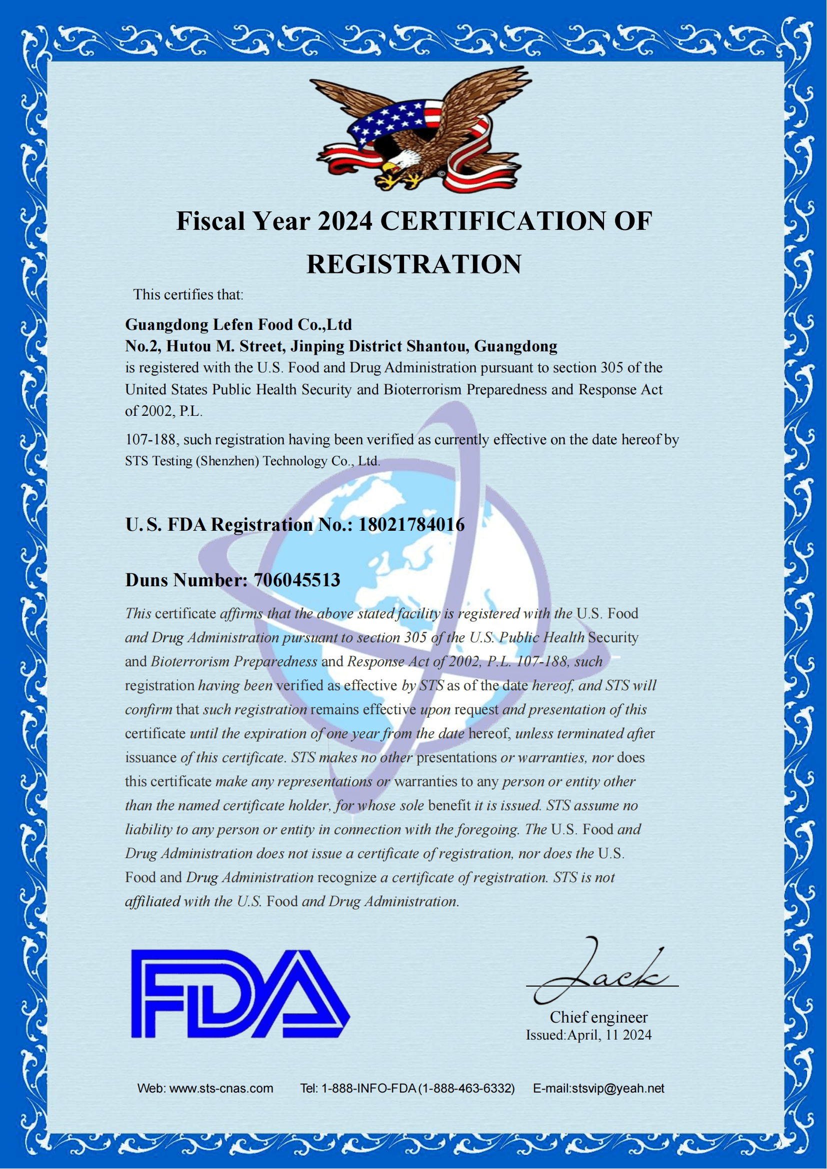 ABOUT US - Guangdong Lefen Food Co.,Ltd