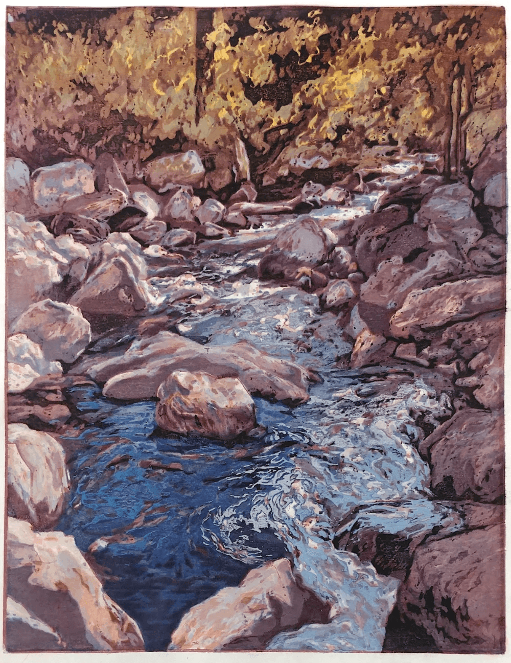 Jennifer Worsley Woodblock Prints and Pastels on Strikingly