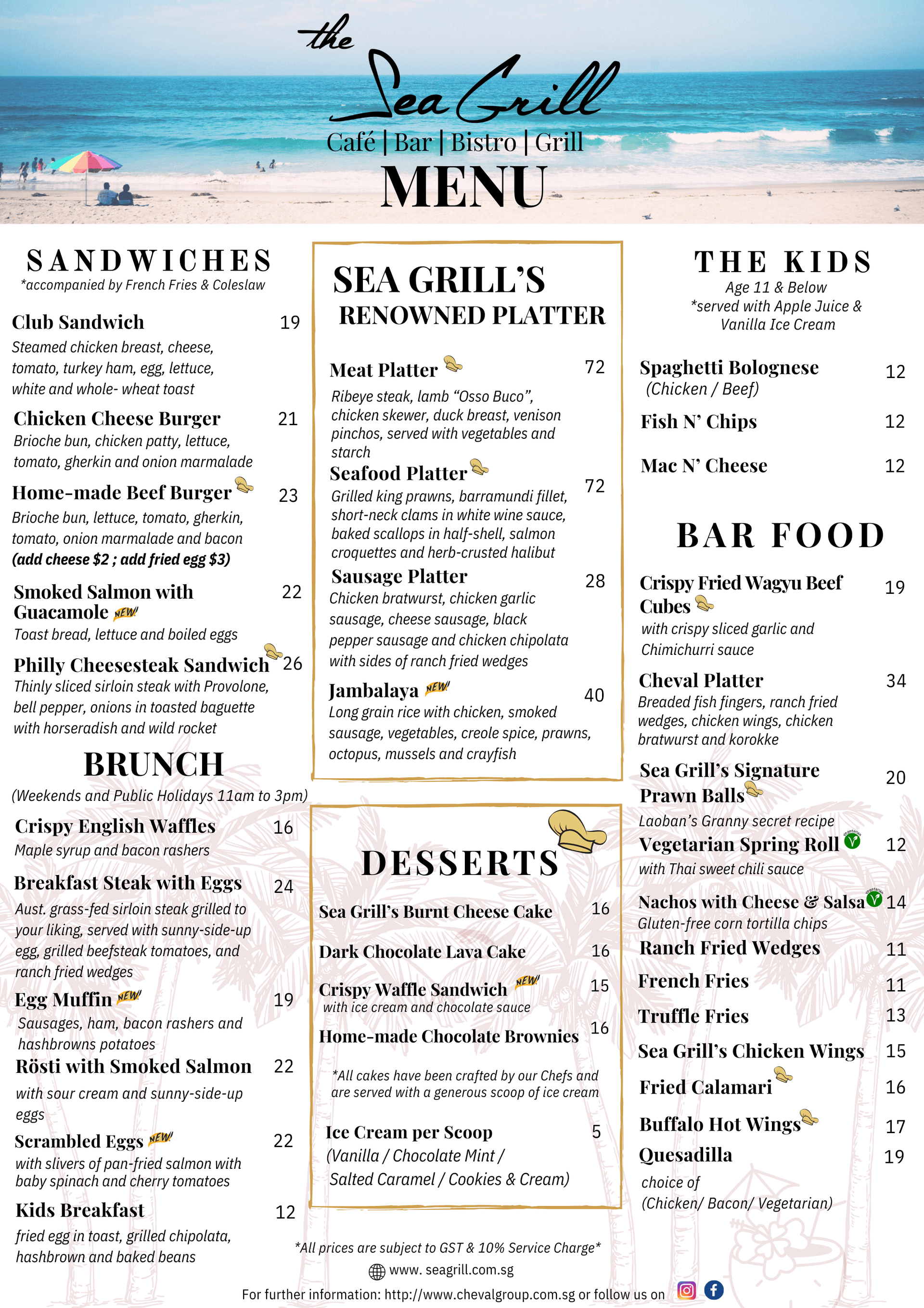 Menu - The Seagrill