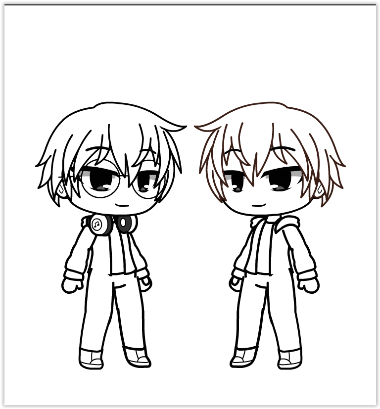 gacha colouring pictures