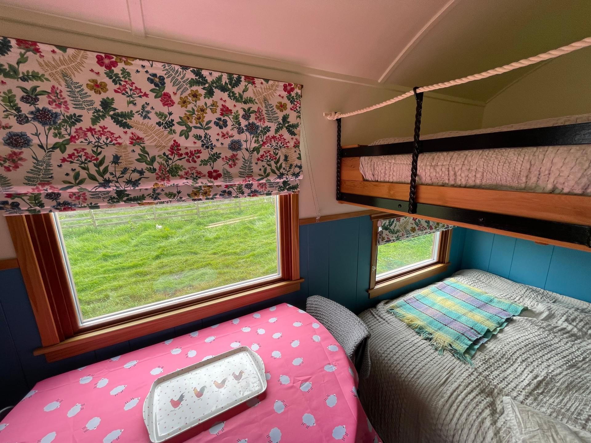 Inside the hut - Woolly Tup Shepherds Hut