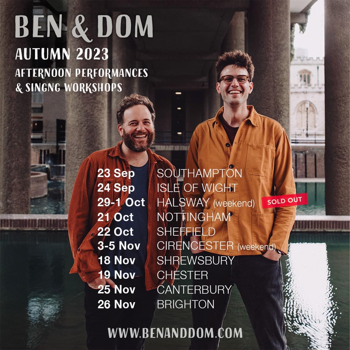 Events - Ben & Dom | singing in harmony