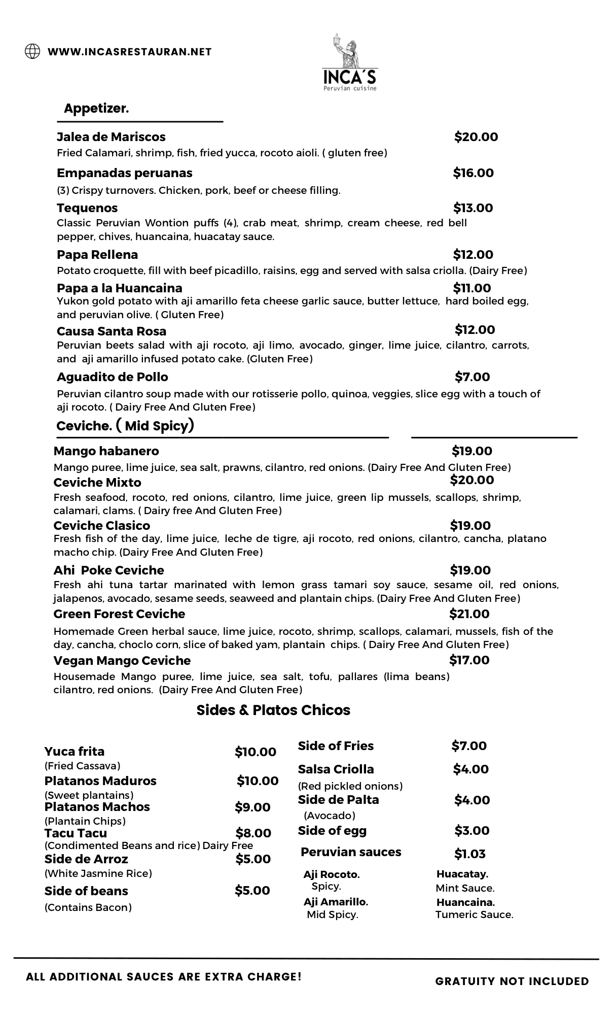 Inca's Peruvian Cuisine